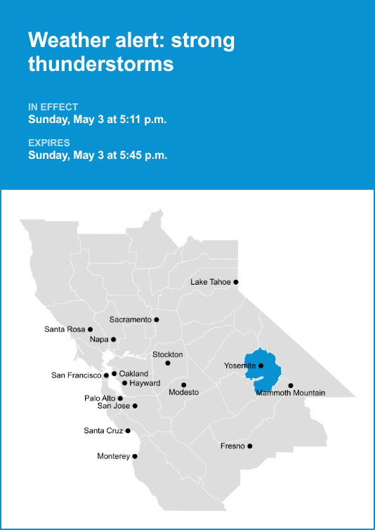 Pea-sized hail expected with thunderstorms in Yosemite Sunday – winds ...